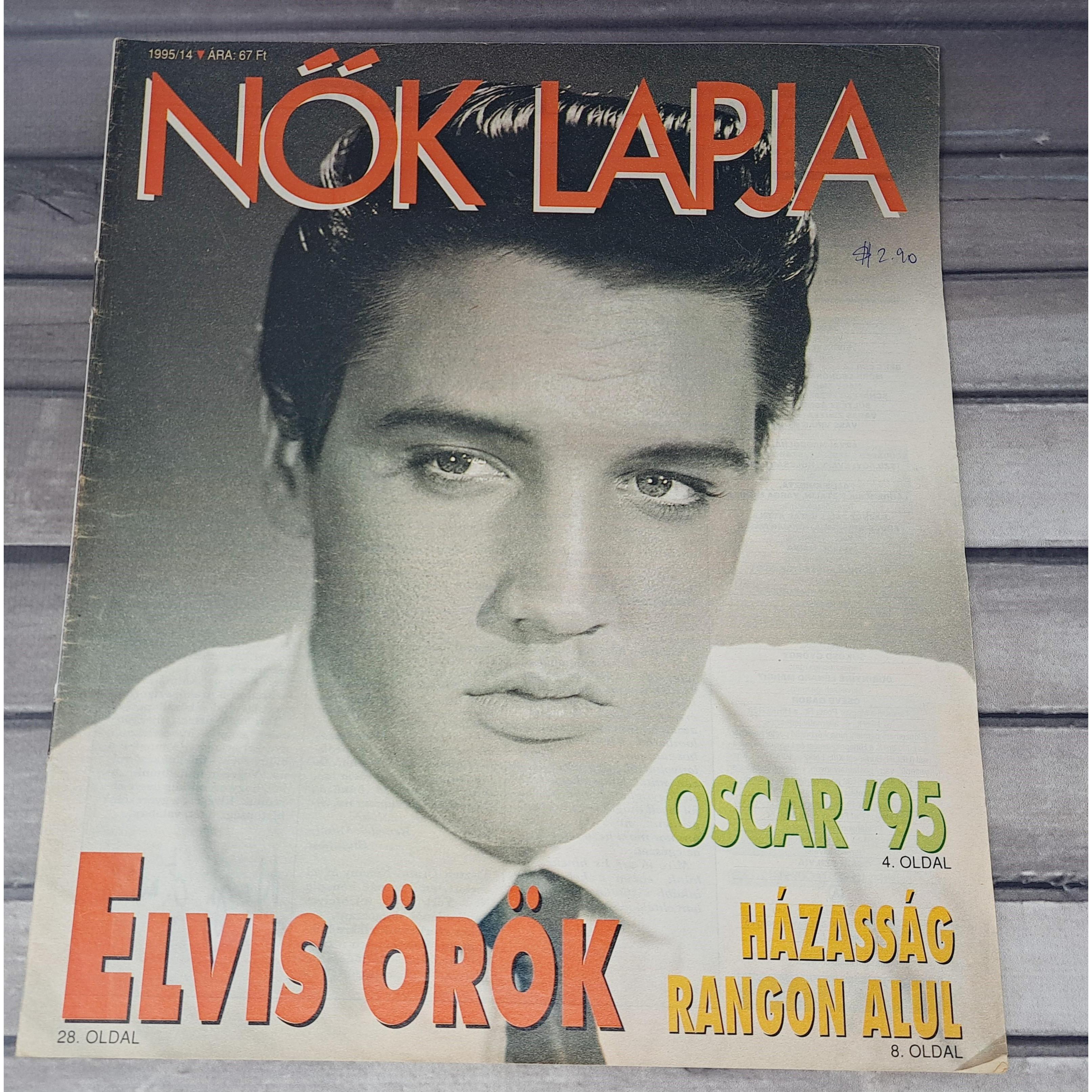 Elvis Presley Nok Lapja Magazine April 1995 Hungarian Claudia Schiffer ...