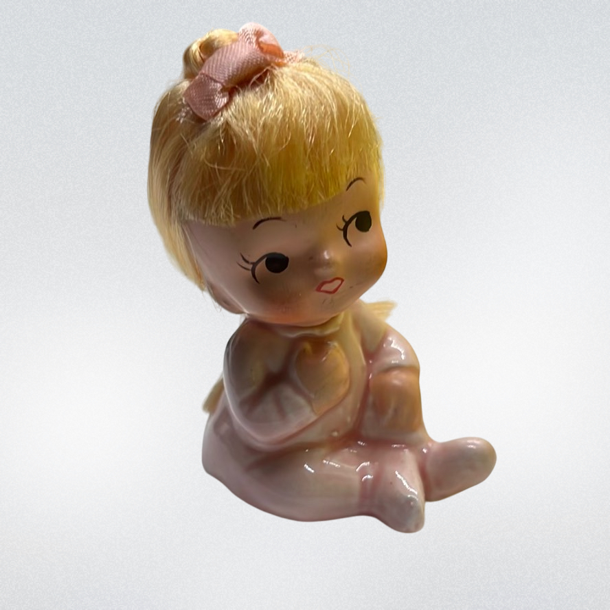 18. Vintage Napco C-7588 Girl in Pink