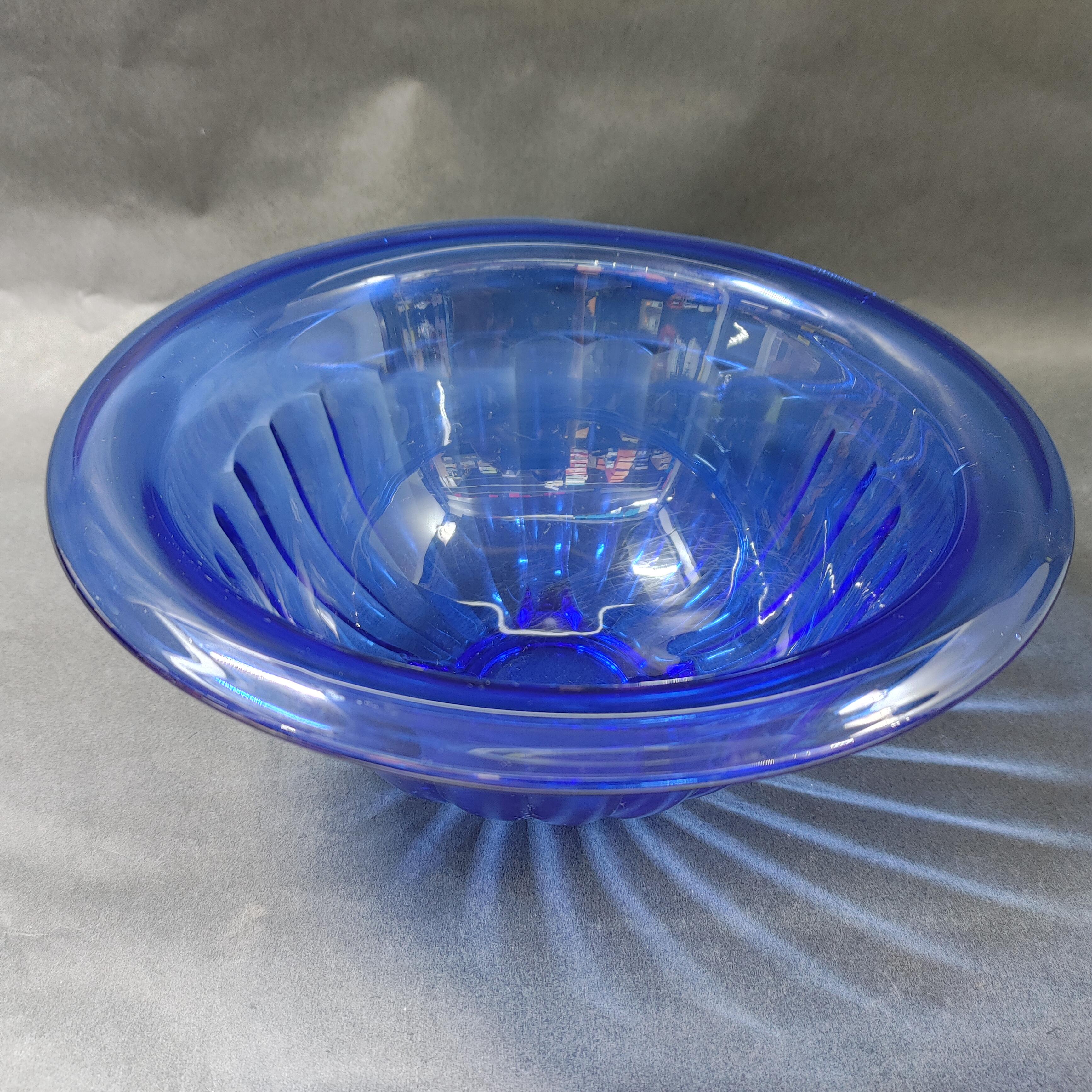 Vintage Hazel Atlas Pillar Optic Ribbed Glass Mixing Serving Bowl ...
