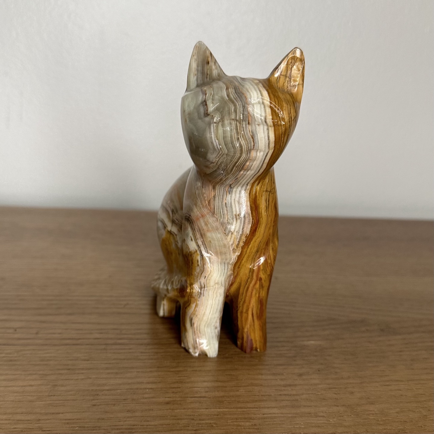 Marble Cat Figurine