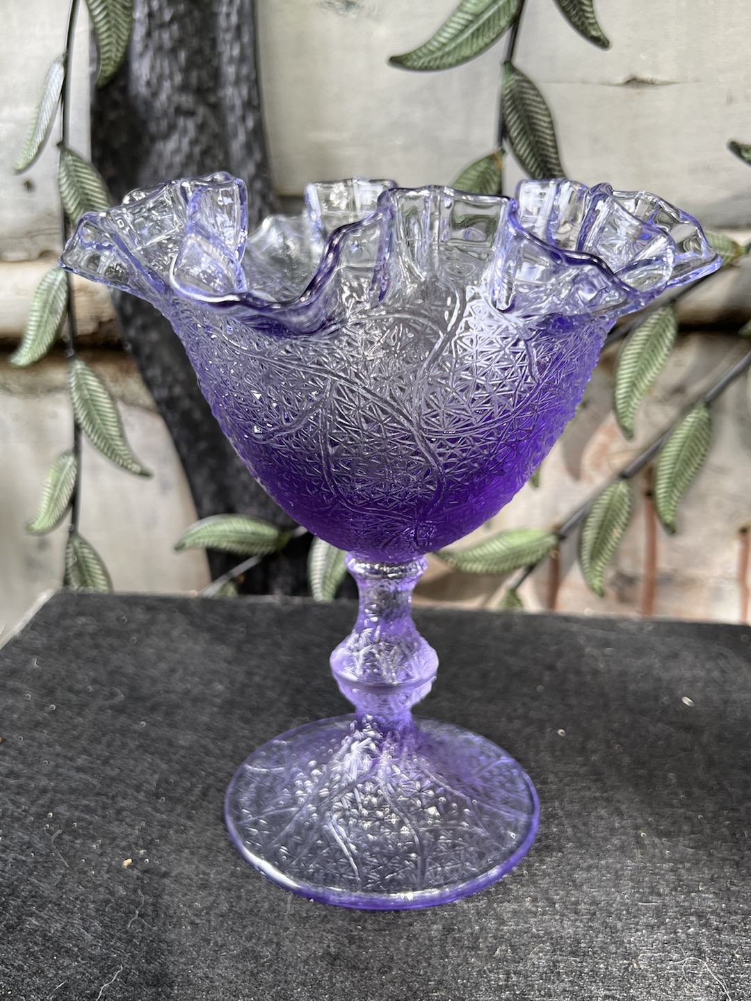 Fenton Tree Of Life Neodymium Compote