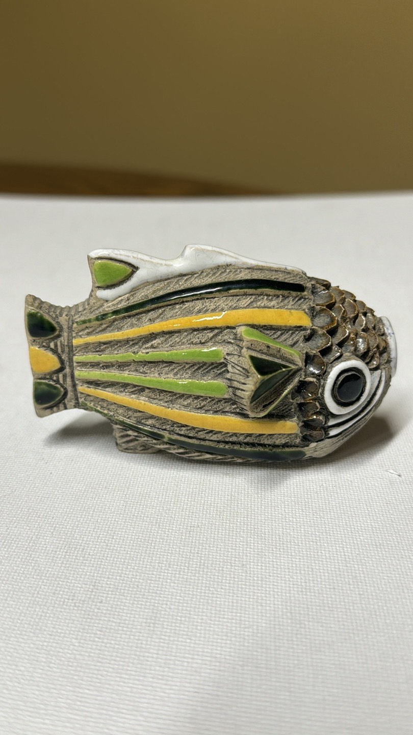 Artesania Rinconada Uruguay Art Pottery Fish Figurine