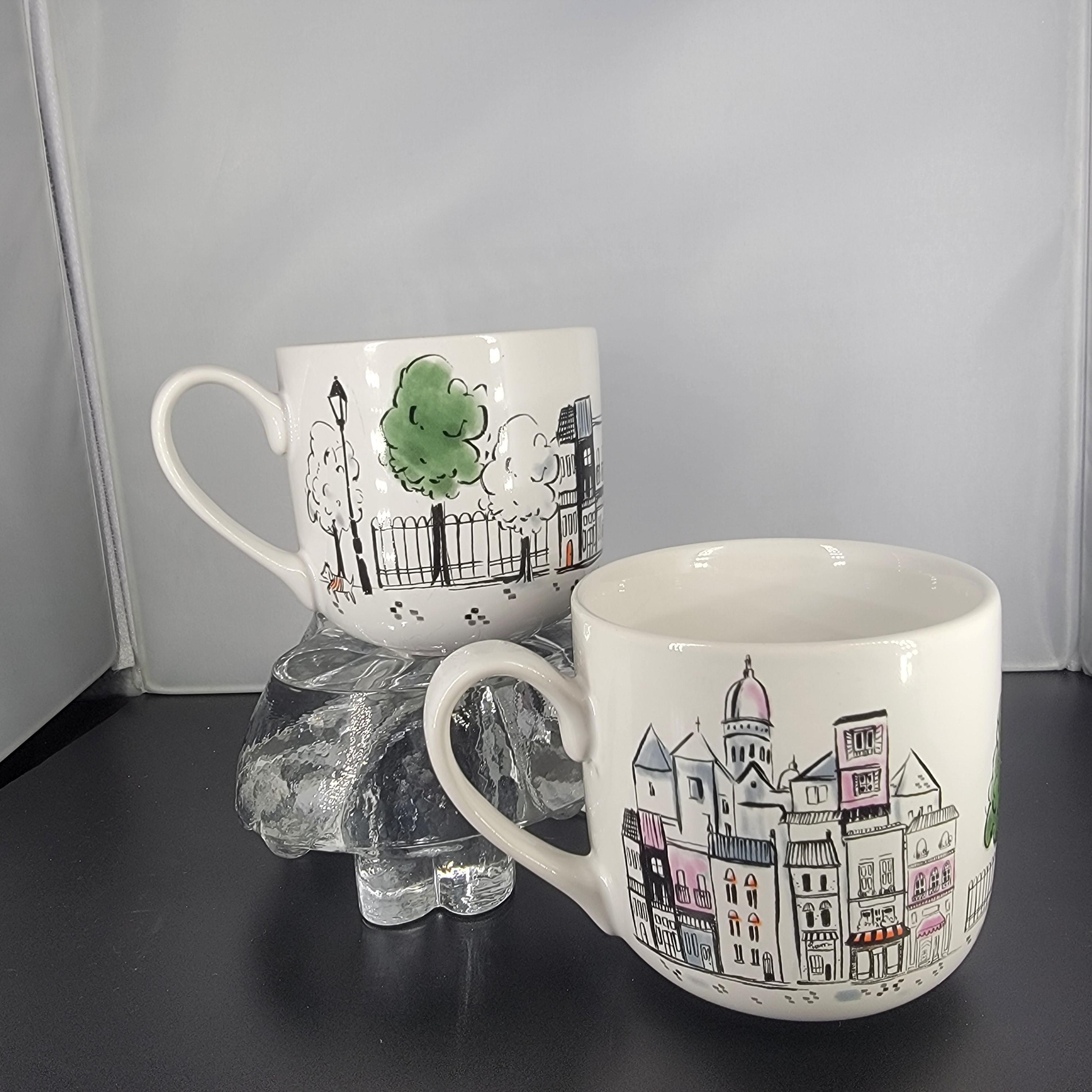 Sur La Table Mugs Set of 2 Canal St. Martin Monmarte