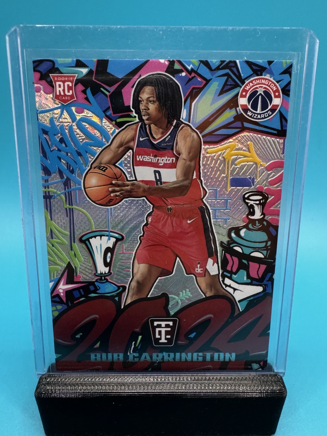 Bub Carrington Totally Certified 2024 Graffiti RC Washington Wizards