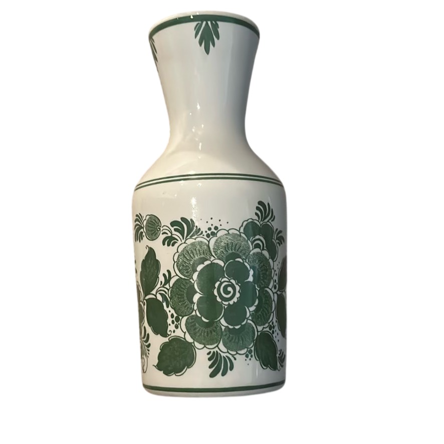 Delft Green Made In Holland Signed And Numbered Carafe Vase Milk Jug