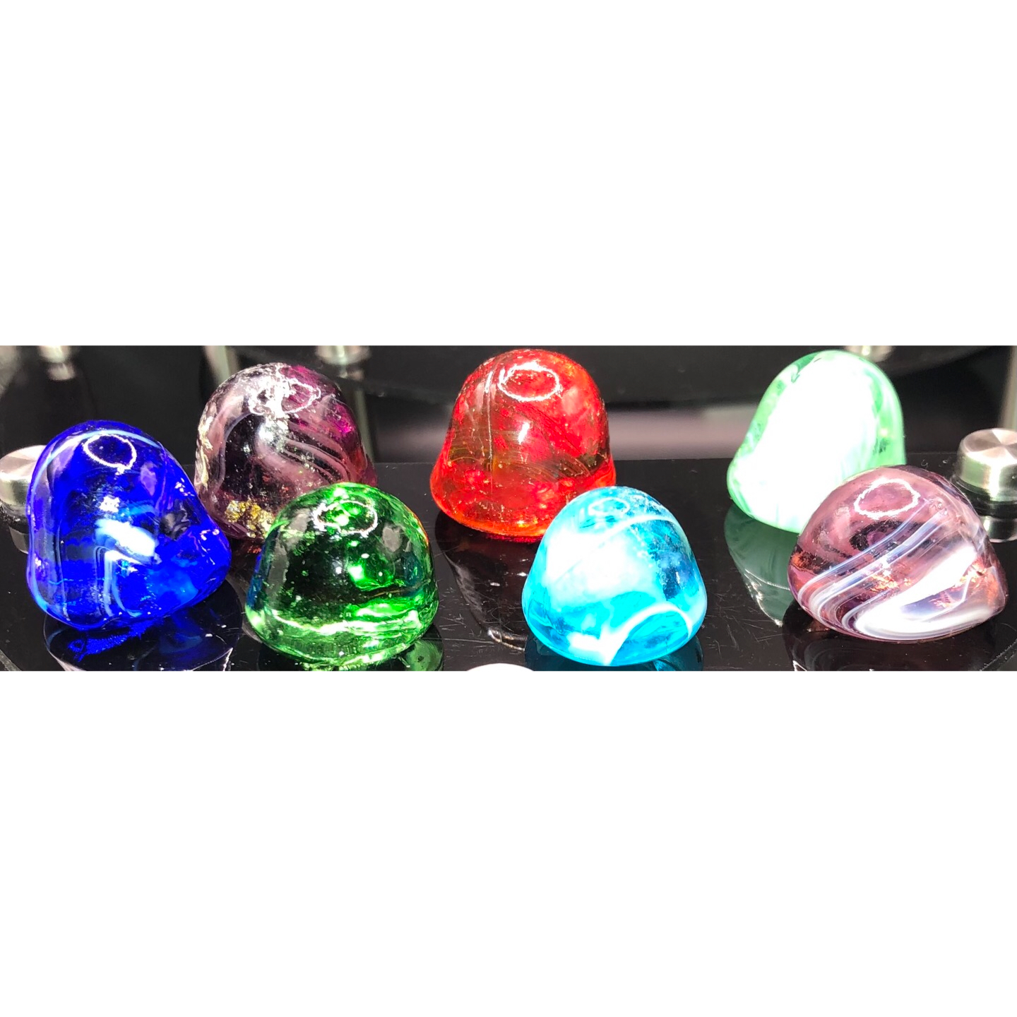 #02c- Smooth art glass gum drops