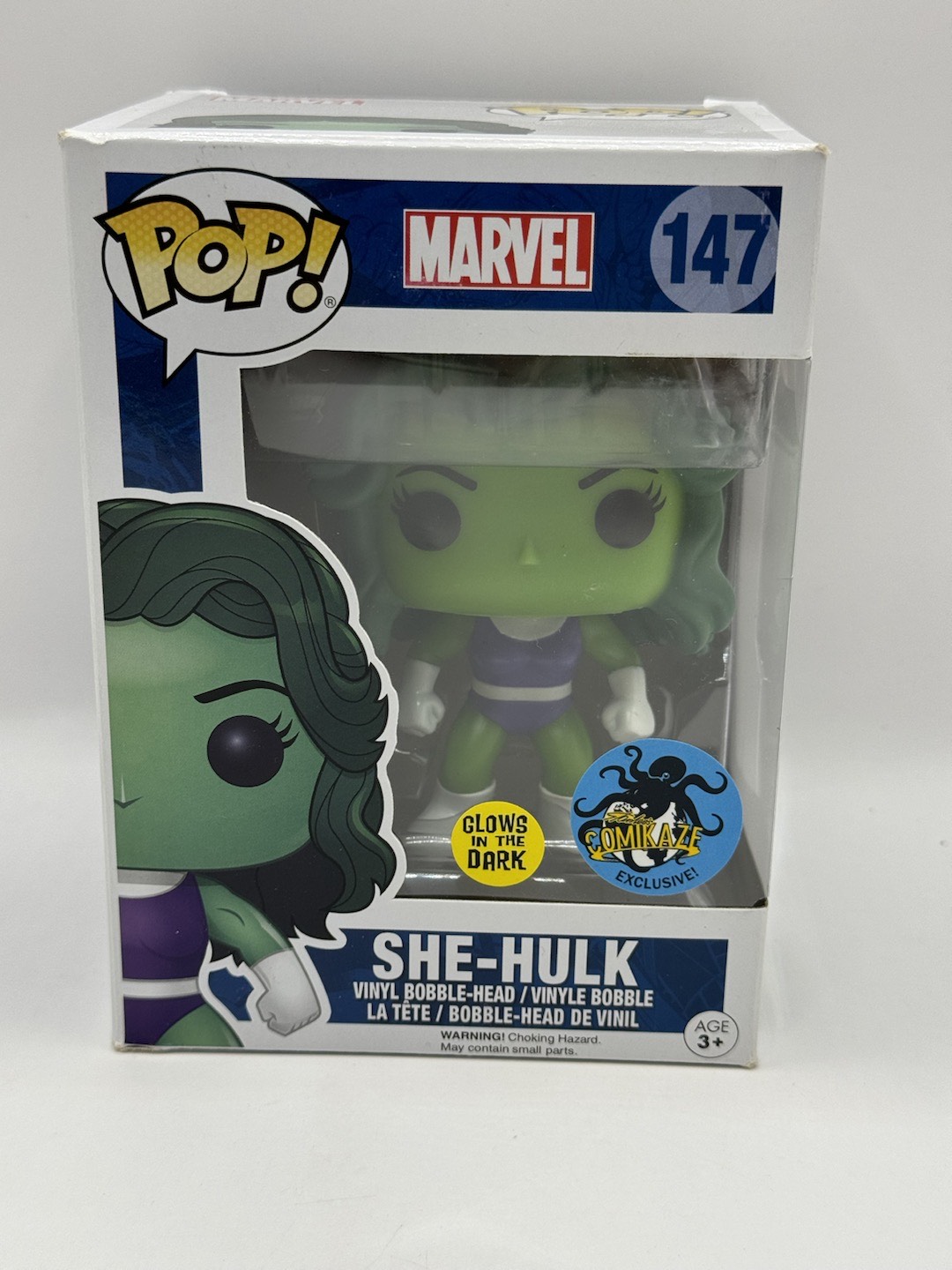 Funko POP! - Marvel - SHE HULK #147 - Comikaze Exclusive - Glow In Dark ...