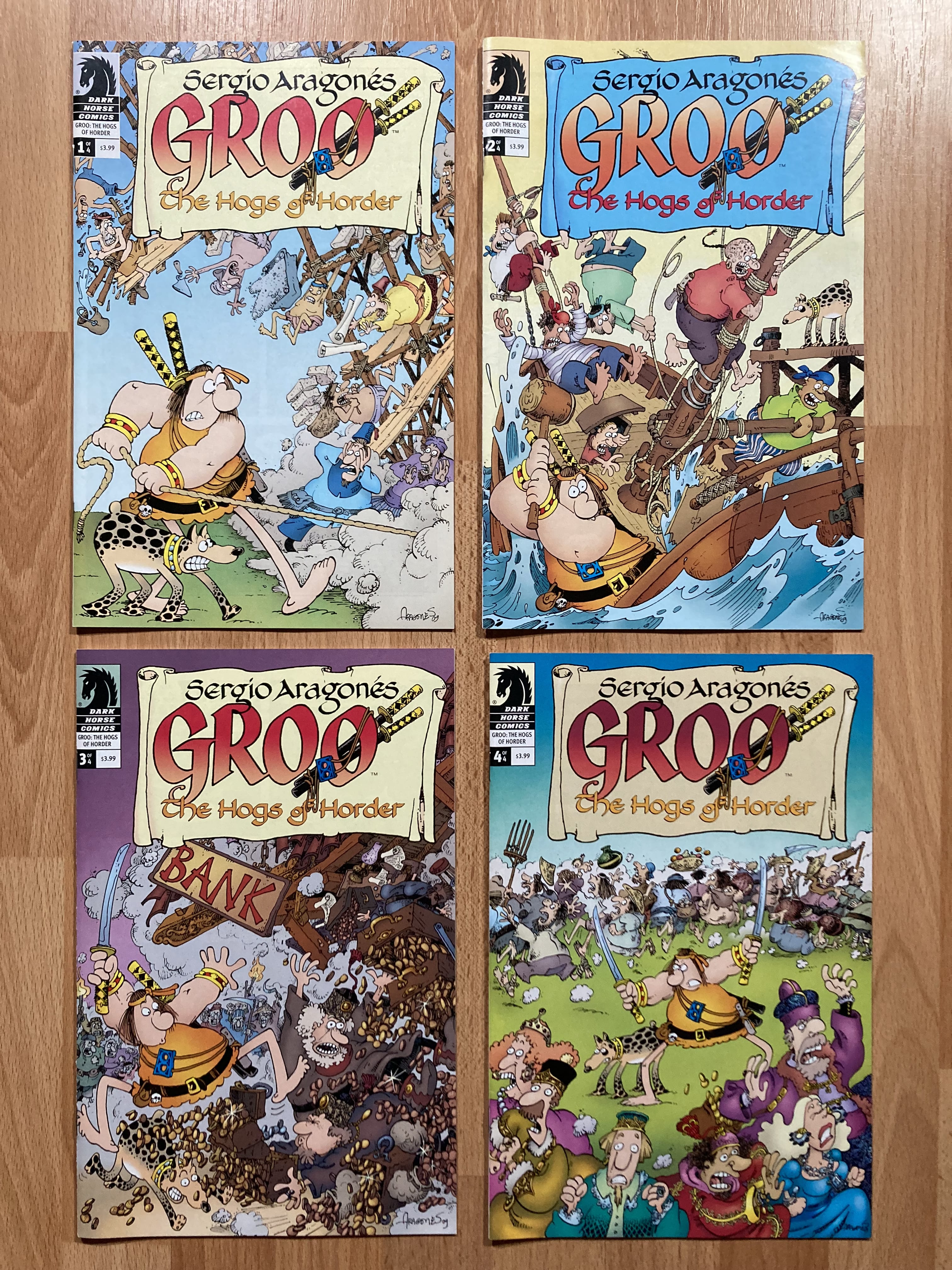 Sergio Aragones The Hogs of Horder #1 2 3 4 (Lot) Run Epic Comics • NM