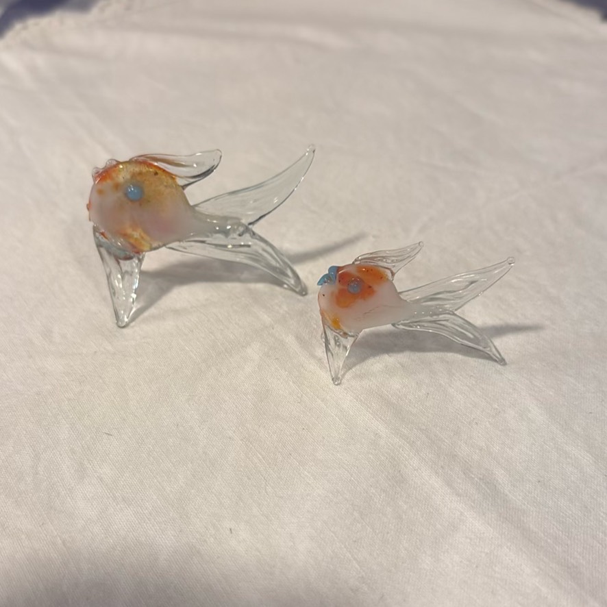 Two Glass Goldfish