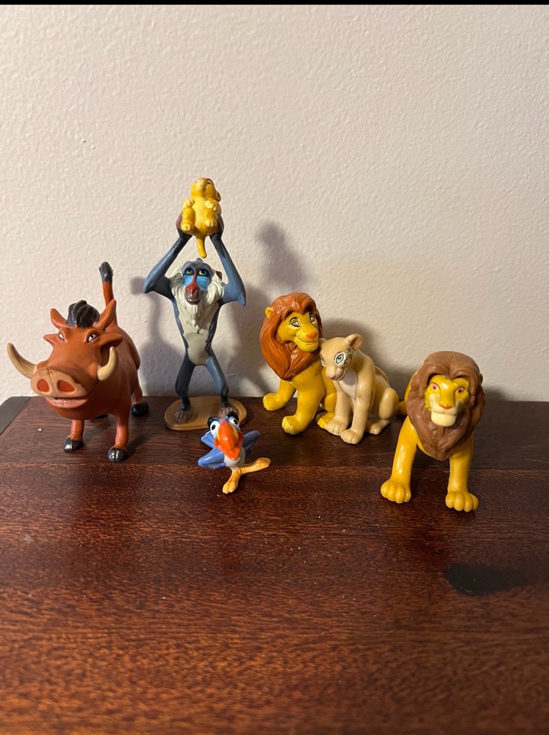Disney The Lion King Simba Zazu Rafiki Pumba Nala Action Figures Lot of 5