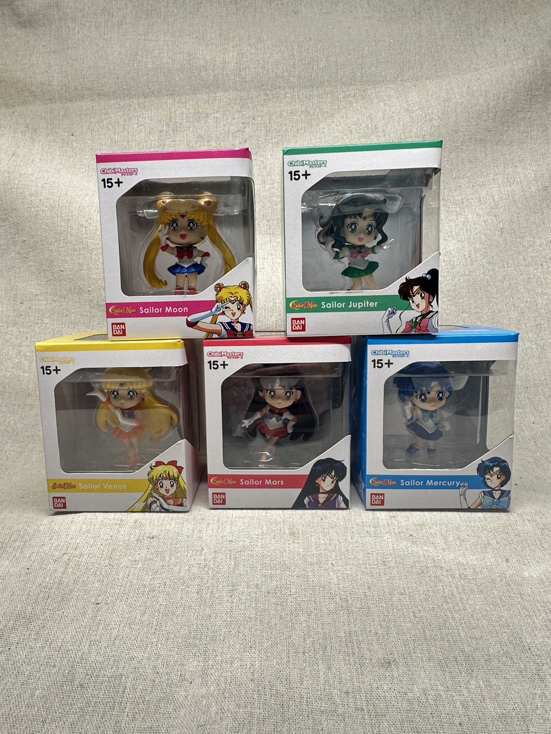 Chibi Masters - Sailor Moon Figure Set of 5 - Moon Mercury Mars Jupiter ...