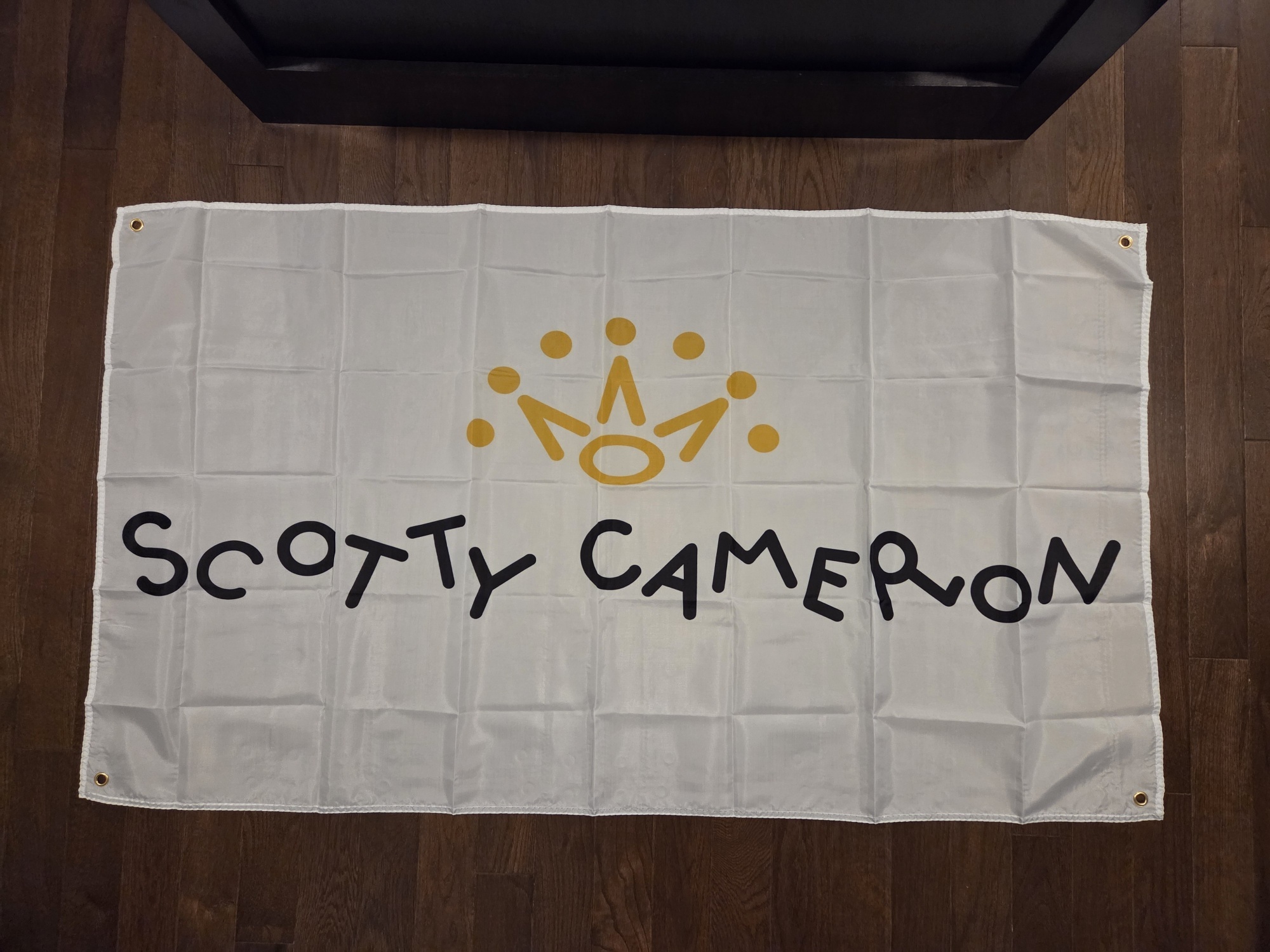 White Scotty Cameron dancing scotty banner