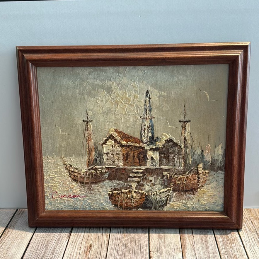 Original Oil Painting VTG Signed By Artist Carson 11 1/2 By 9 1/2