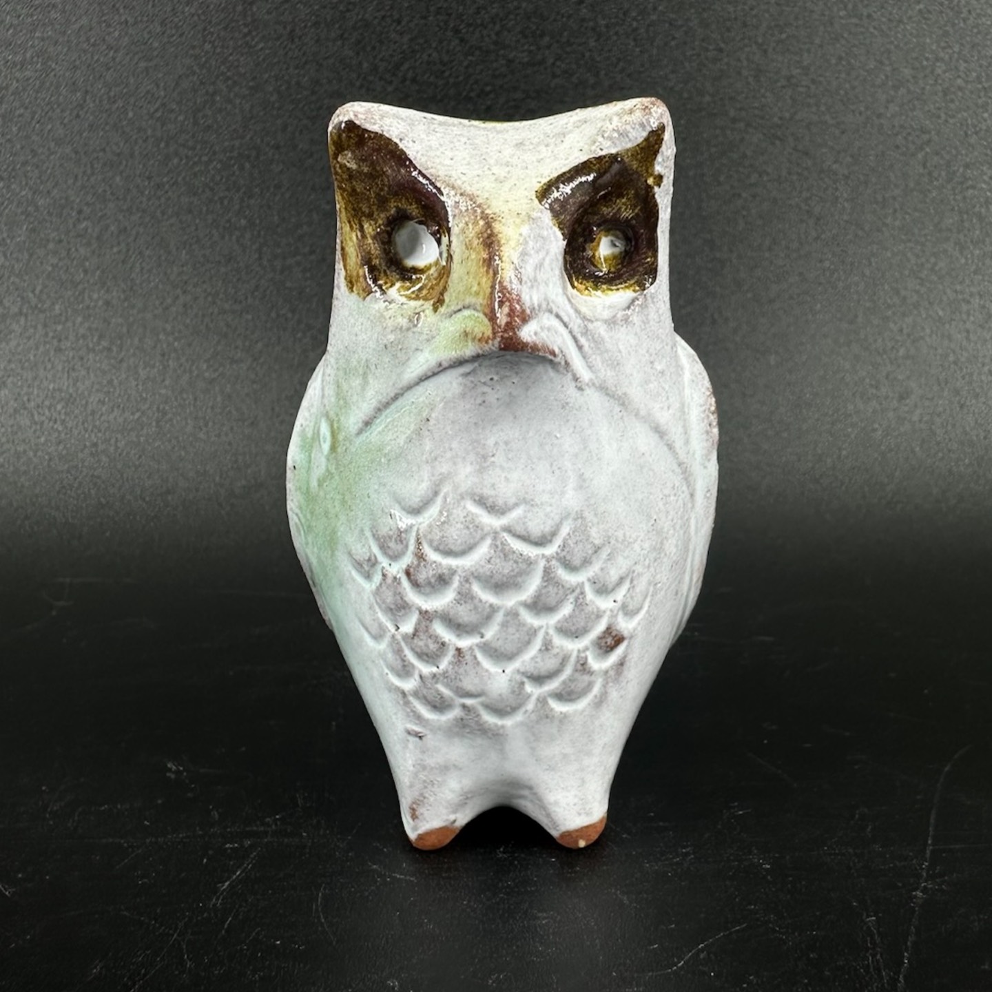 Redware Handmade Owl Figure