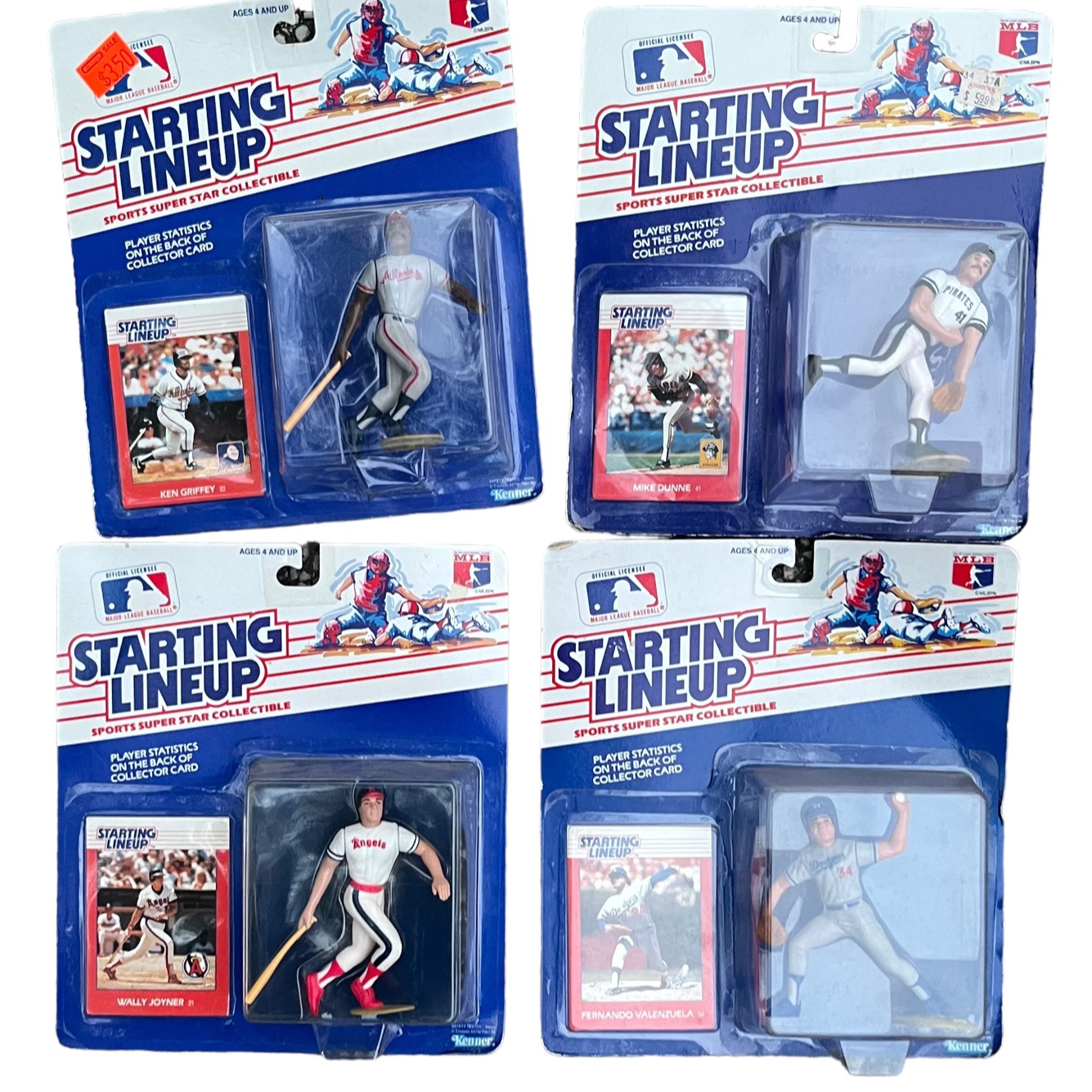 24. Lot of 4 1st Year 1988 Baseball Starting Lineups In package w ...