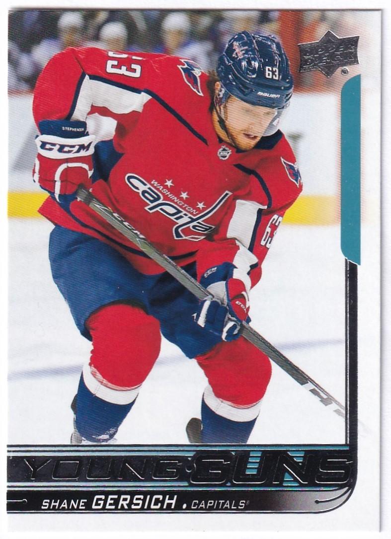 2018-19 Upper Deck #209 Shane Gersich YG RC Washington Capitals Hockey Card