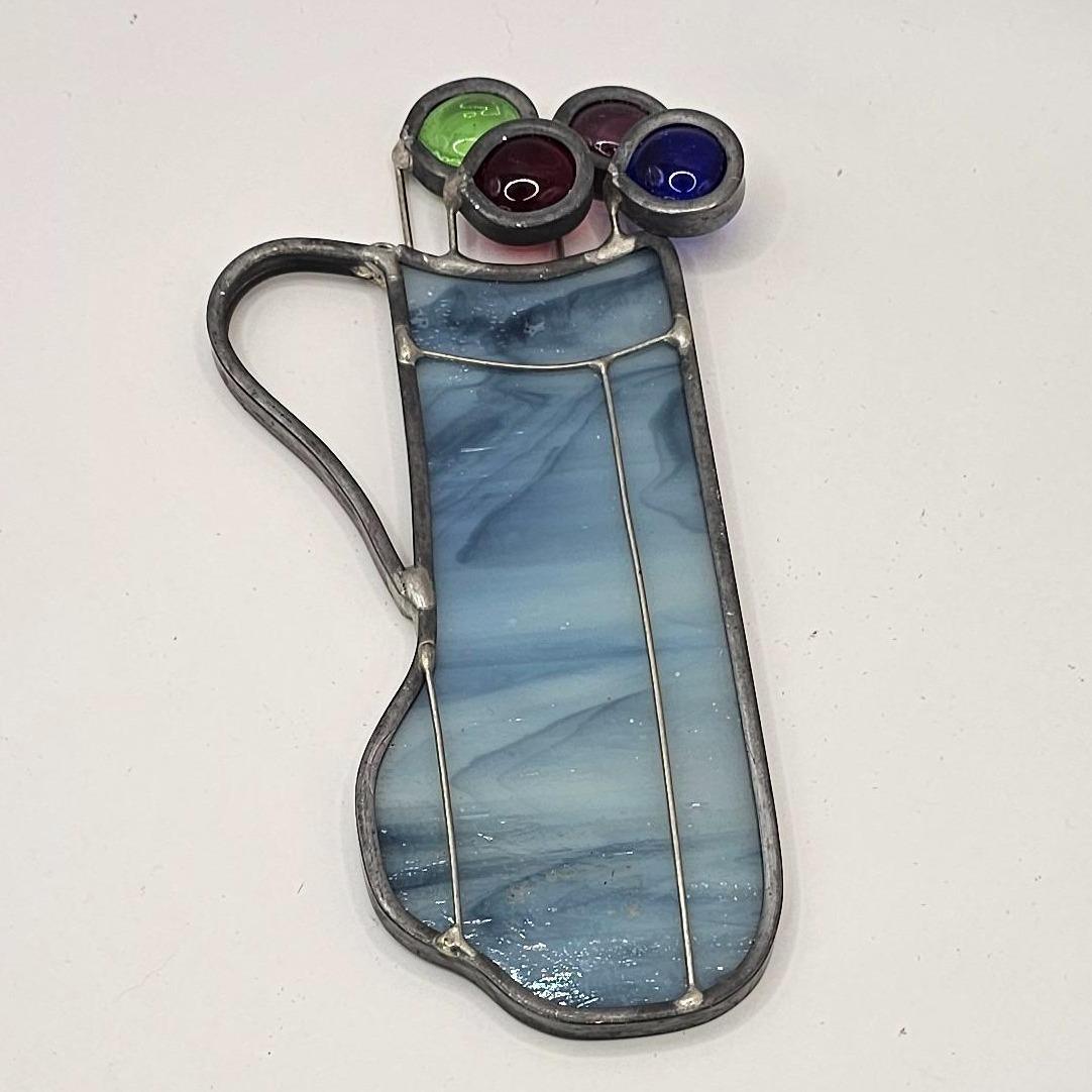 #02 - Stain Glass Sun Catcher - Golf Clubs