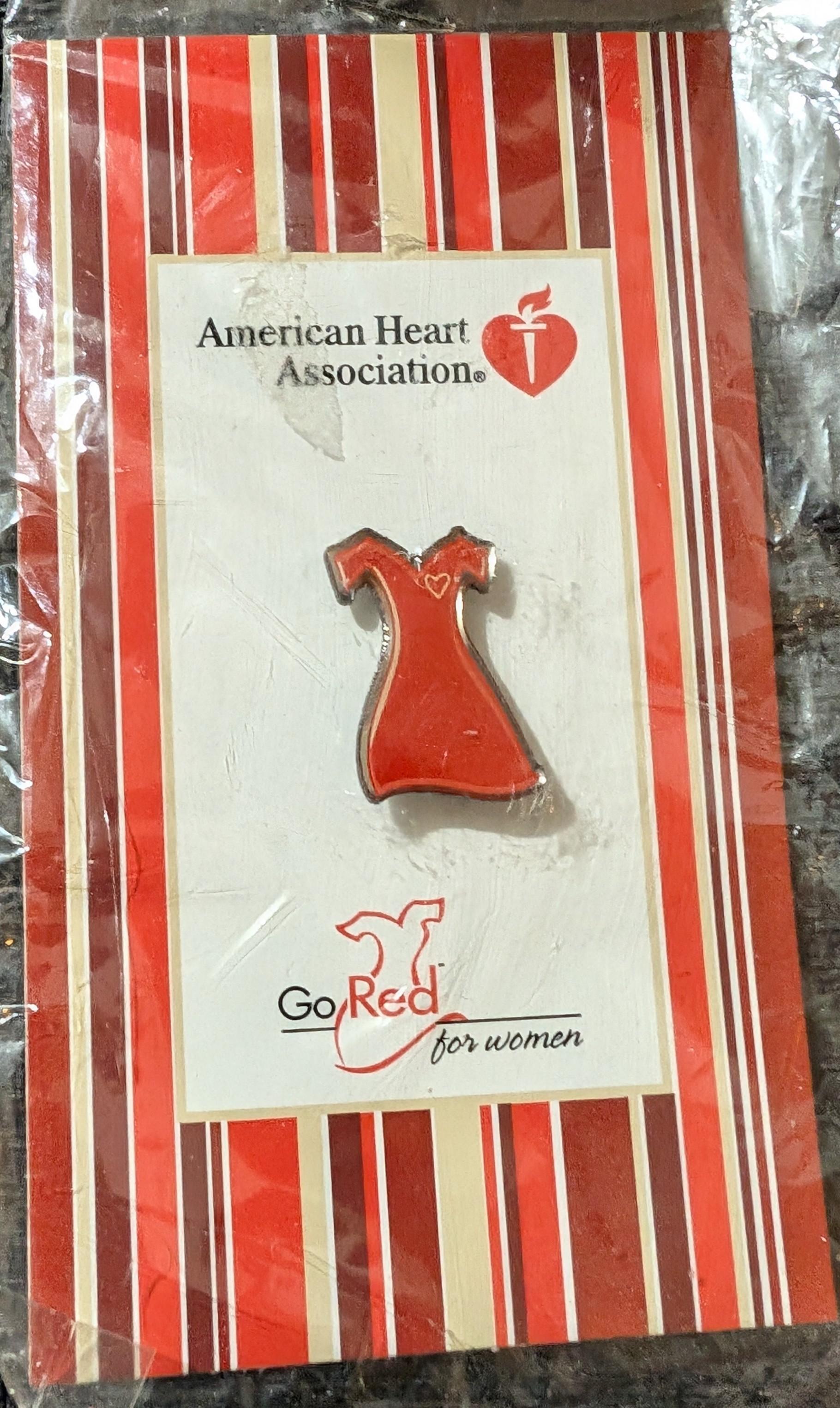 American Heart Association Go Red for Women Pin