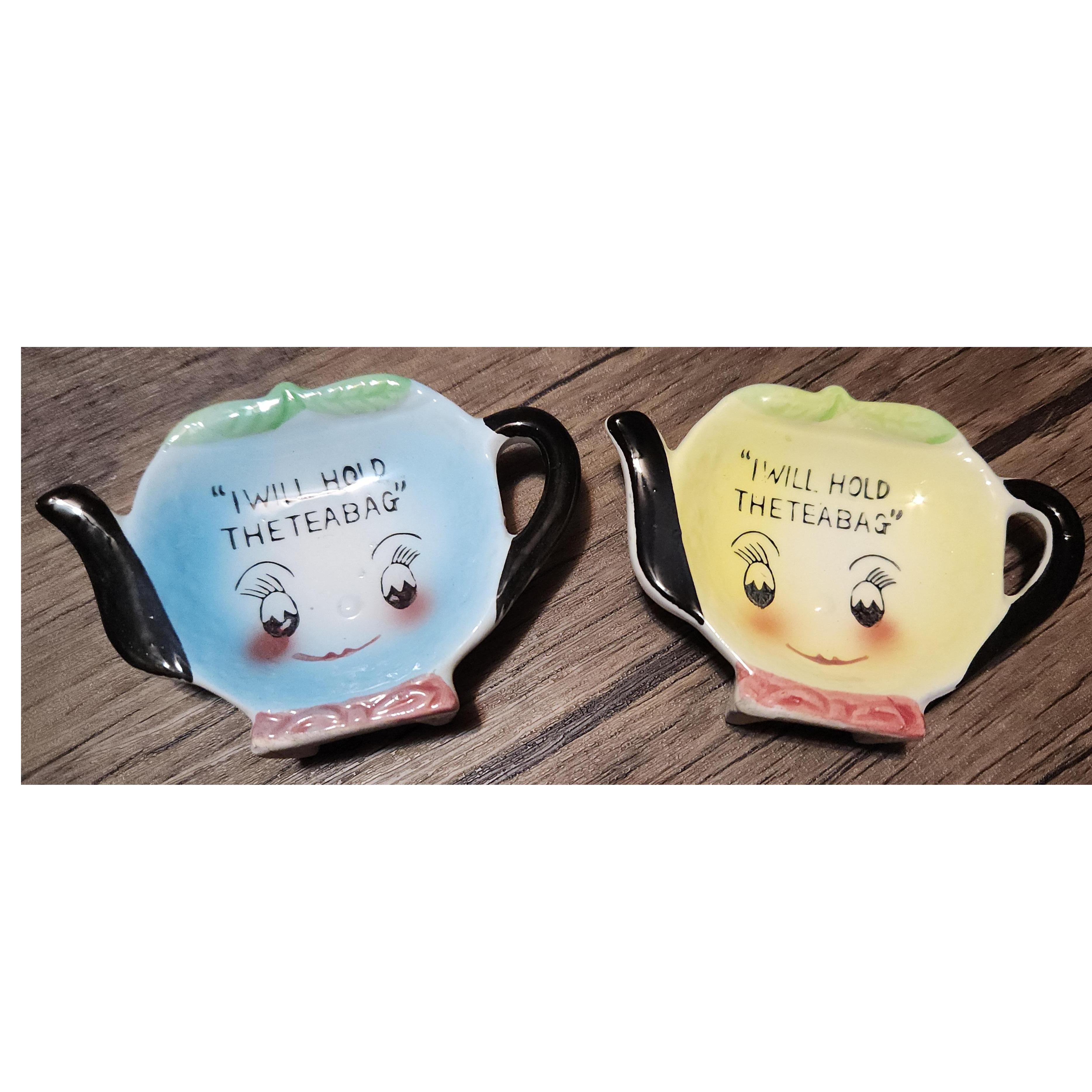 Reserved Anthropomorphic Tea Bag Holders Holt Howard Santa Candle Holder