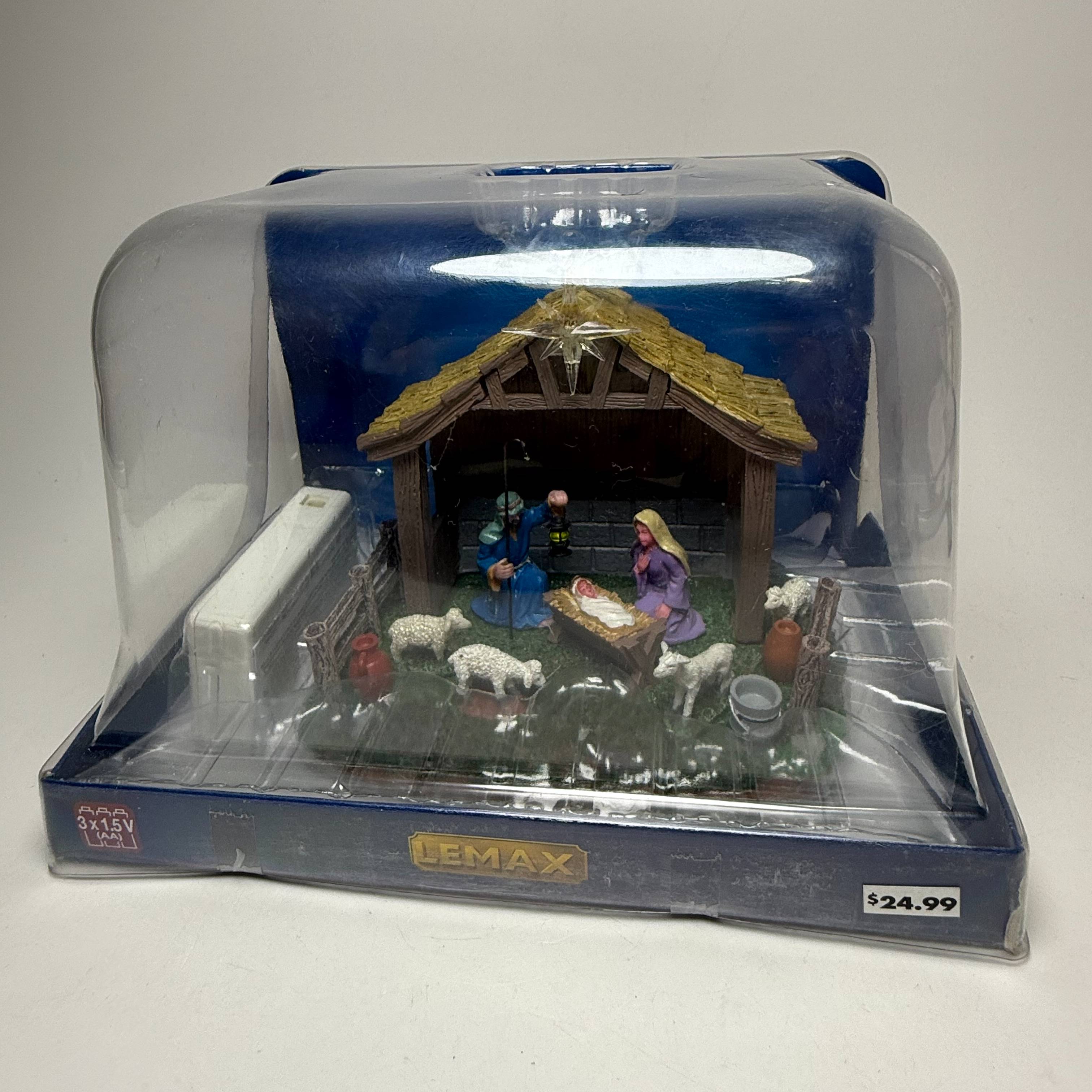 Lemax Village Light Up Nativity Manger Scene 34626 Table Accent New in ...