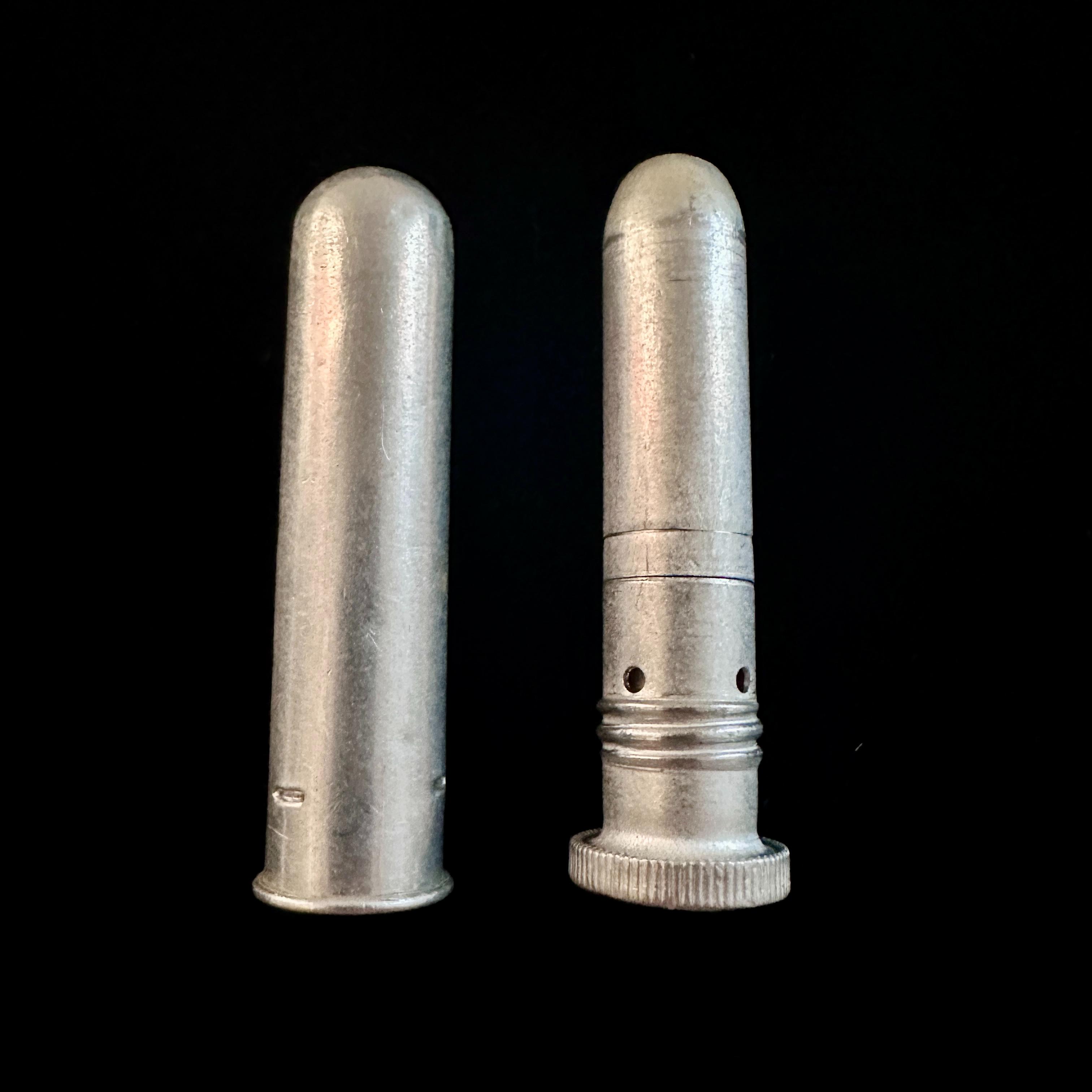 Vintage Aluminum VICKS Inhaler with Cover Made in USA