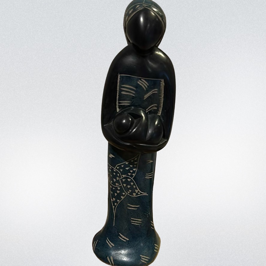 Carved Stone Woman With Baby