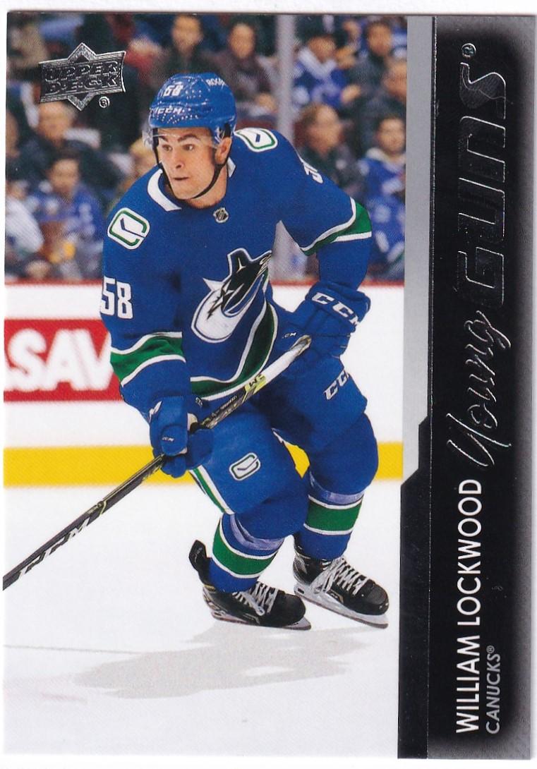 2021-22 Upper Deck #490 William Lockwood YG RC Vancouver Canucks Hockey ...