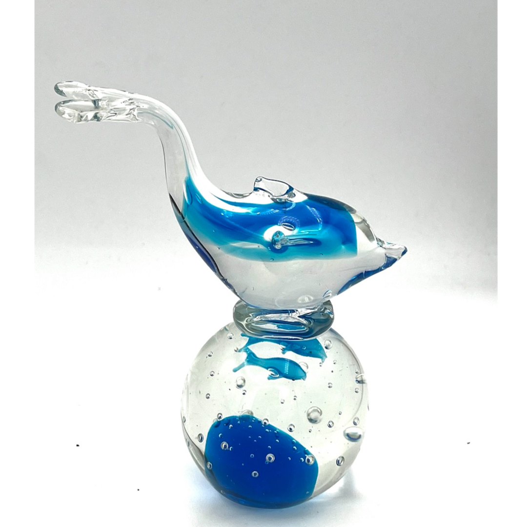 Stunning Bulicante Dolphin Paperweight With Two Dolphins Inside 🐬🐬🐬