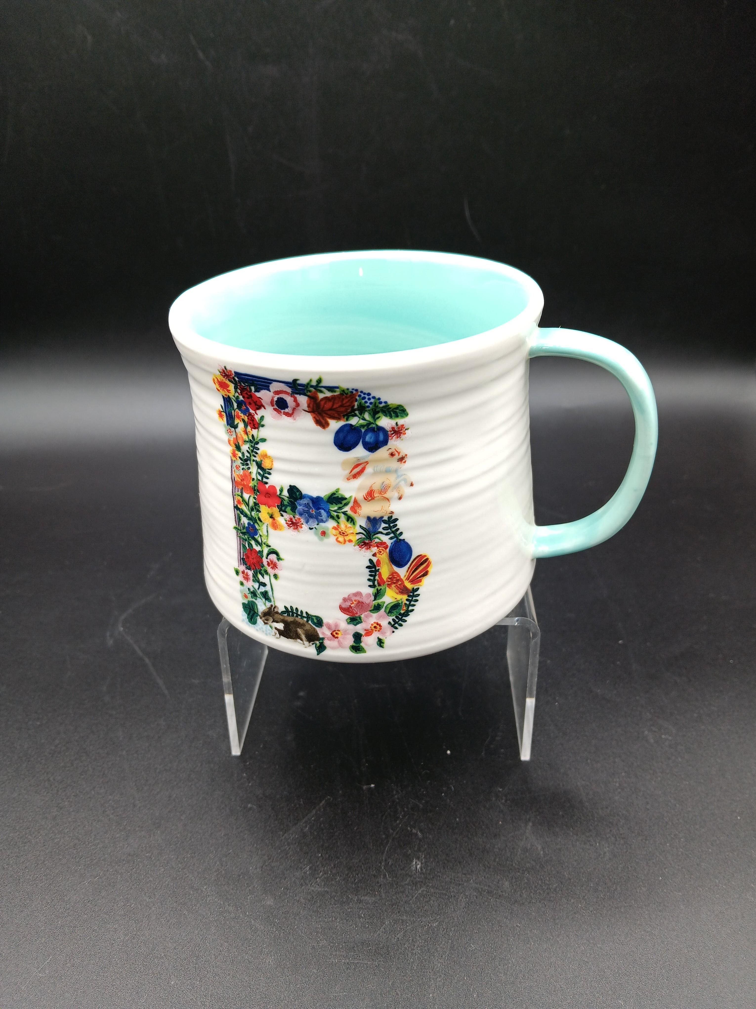 Anthropology Floral letter B Coffe Mug