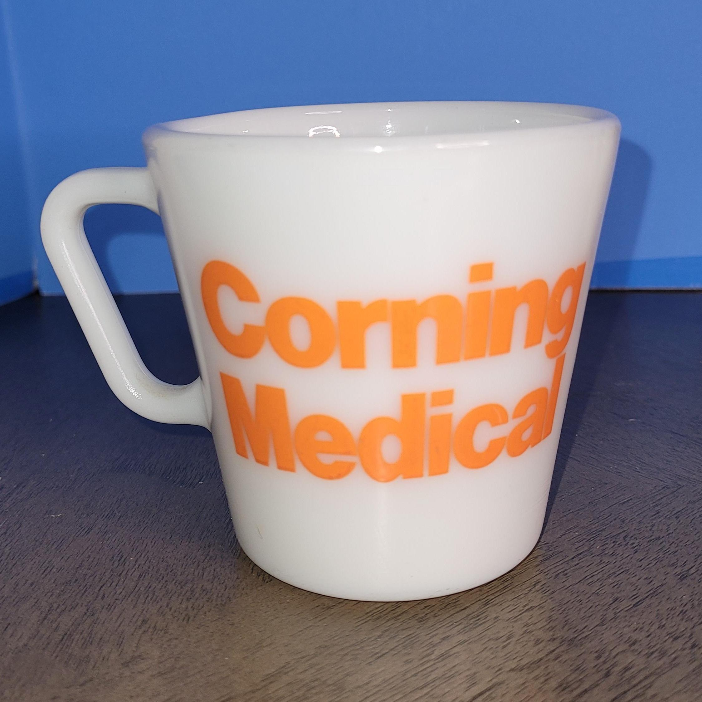Vintage PYREX Corning Medical Milk Glass Mug