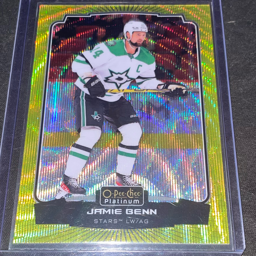Jamie Benn Neon Yellow Surge 22-23 O Pee Chee Platinum