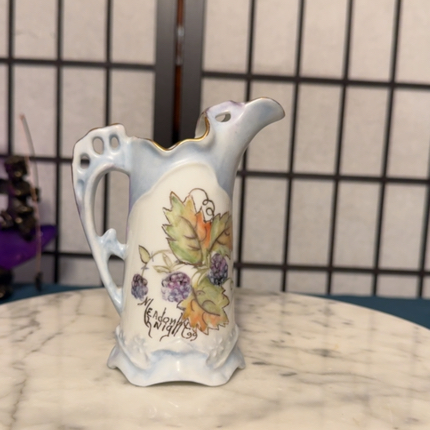 Sweet Little Pitcher Writing In Gold Meadow Nights 99 5” Tall