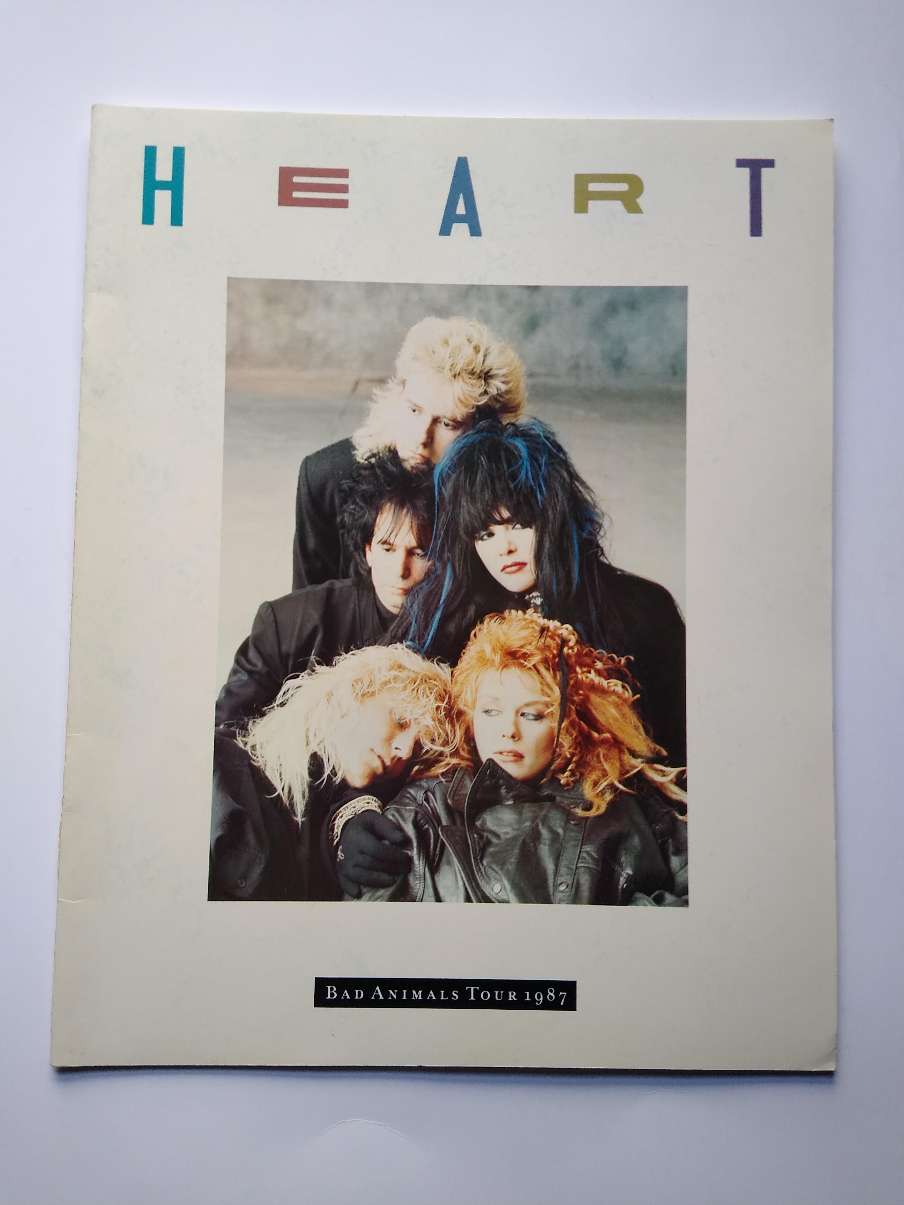 Heart Bad Animals Tour Book Original 1987 Pop Classic Rock Music Color ...