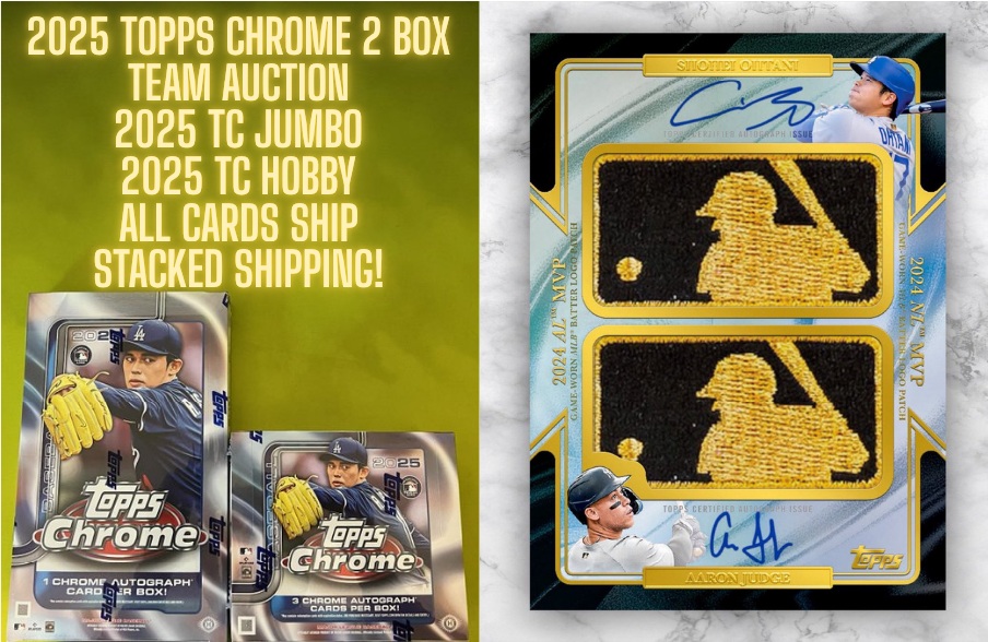 Cleveland Guardians - 3rd 2025 Topps Team Auction - 2 Boxes (Jumbo & Hobby)