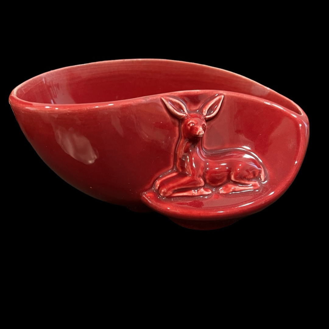 Pottery Deer Planter 7”x3.5”