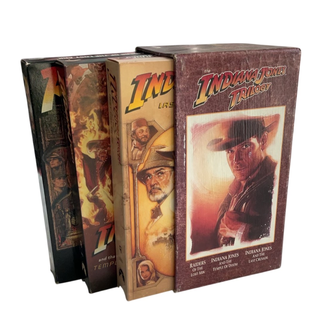 Lot 3 Indiana Jones Trilogy VHS Tapes Box Set