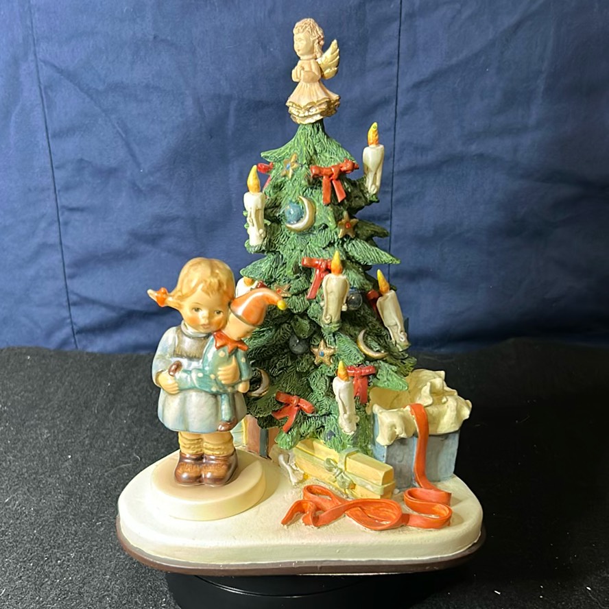 Vintage Hummel “Christmas Surprise” Music Box And Figure