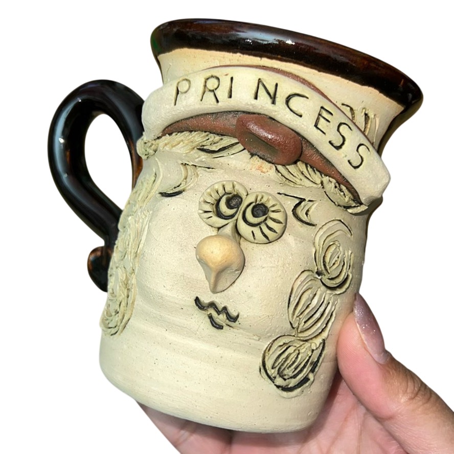 Vintage Signed Bradford & Teigland Pottery “Princess” Face Coffee/Tea Mug