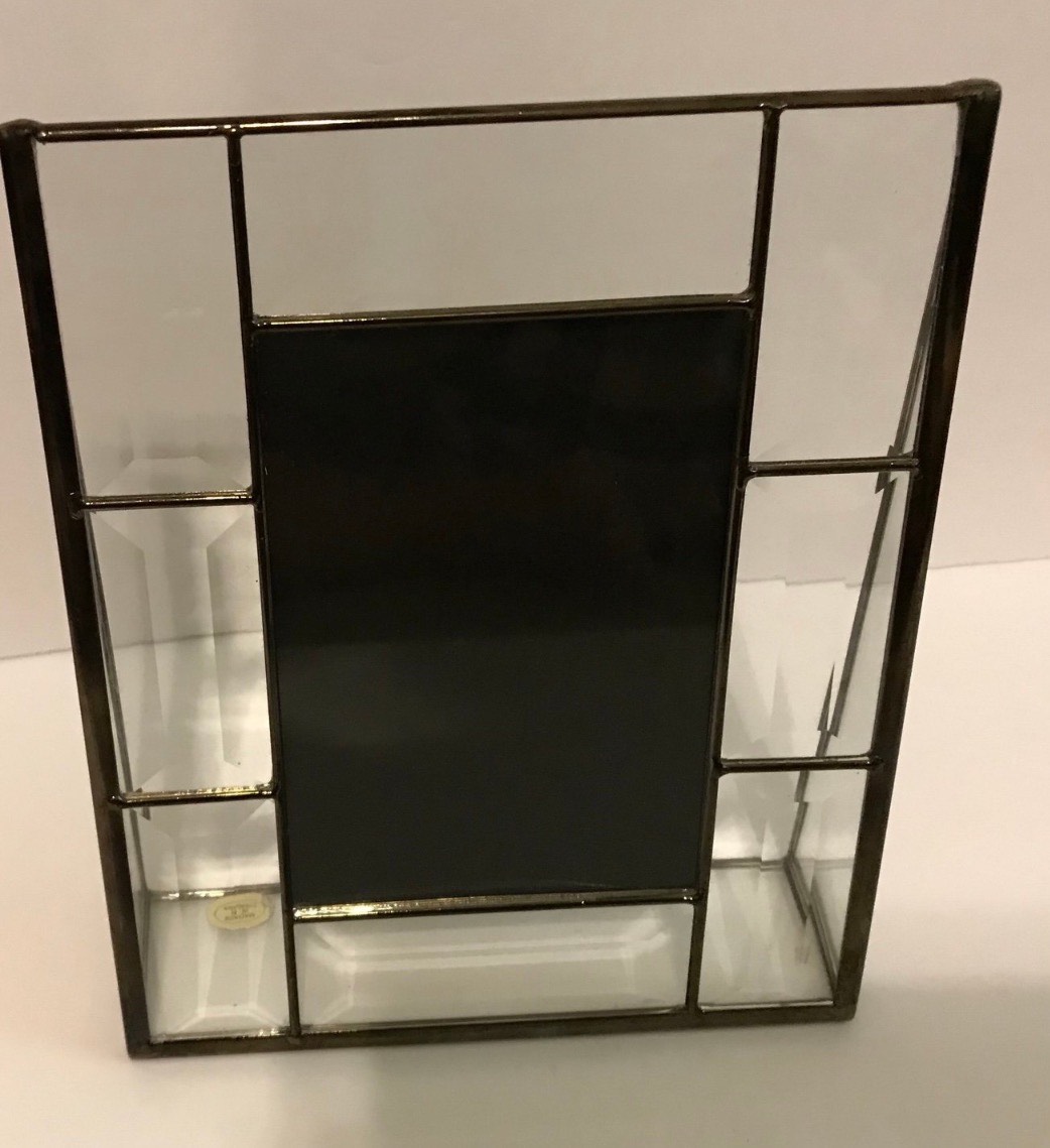 J. Devlin Leaded And Beveled Glass Frame For 4 X 6 Picture