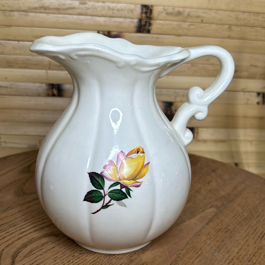 Small Porcelain Pitcher With Rose