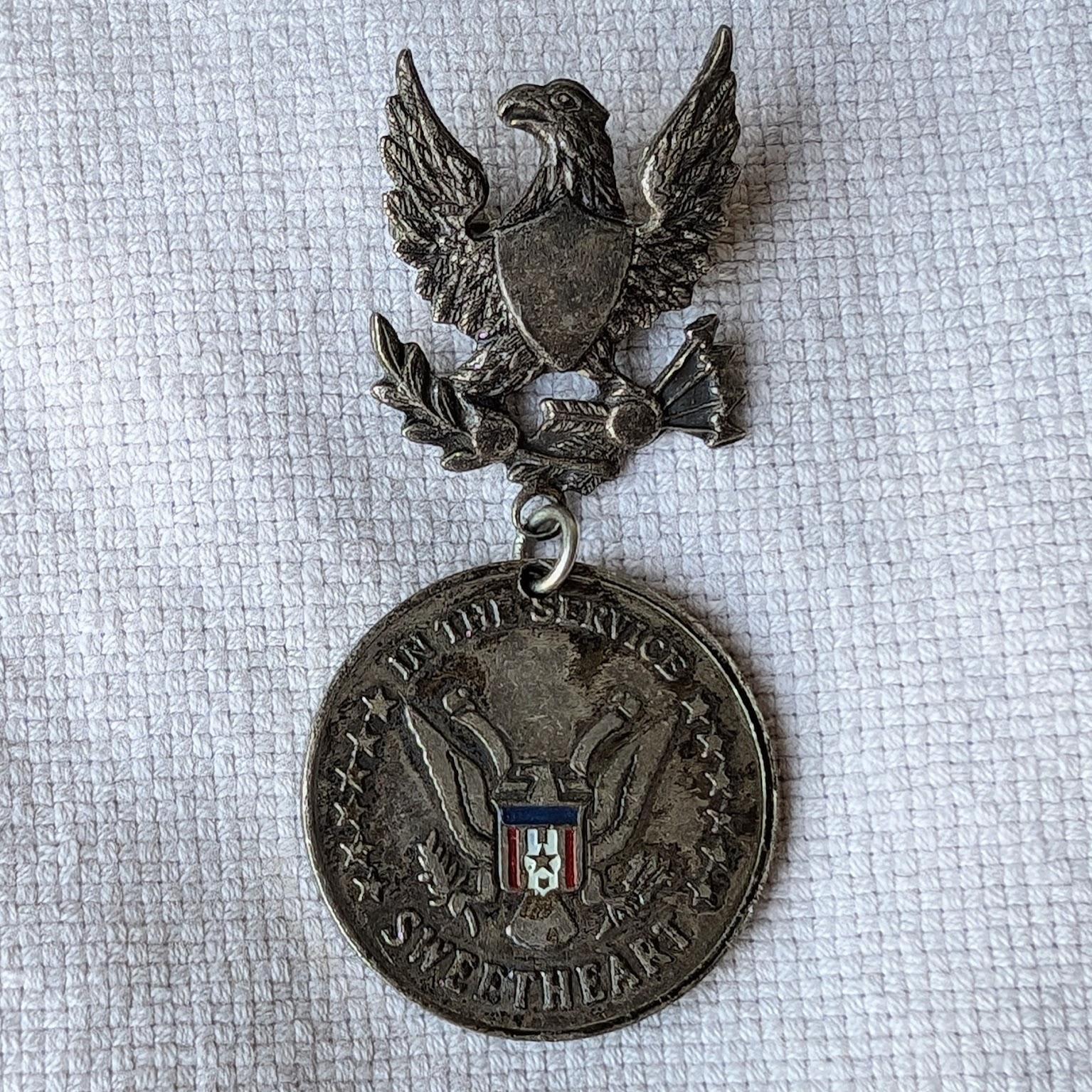Vintage WW2 CORO Sterling Silver Sweetheart In The Service Homefront ...