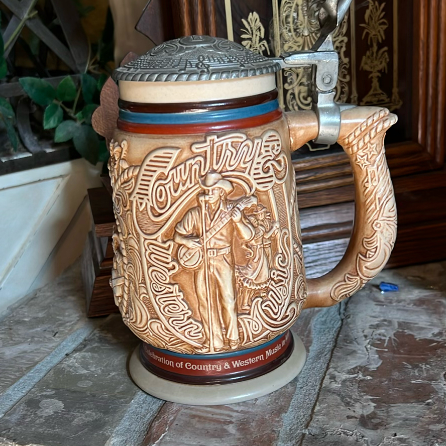 Vintage Country And Western Music Stein Handcrafted In Brazil ...