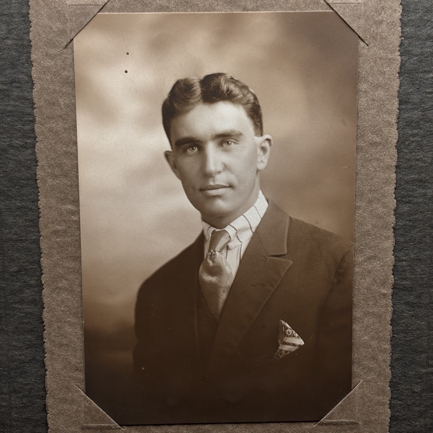 Photograph HANDSOME MAN EARLY 1900s 6.5x11 ANTIQUE