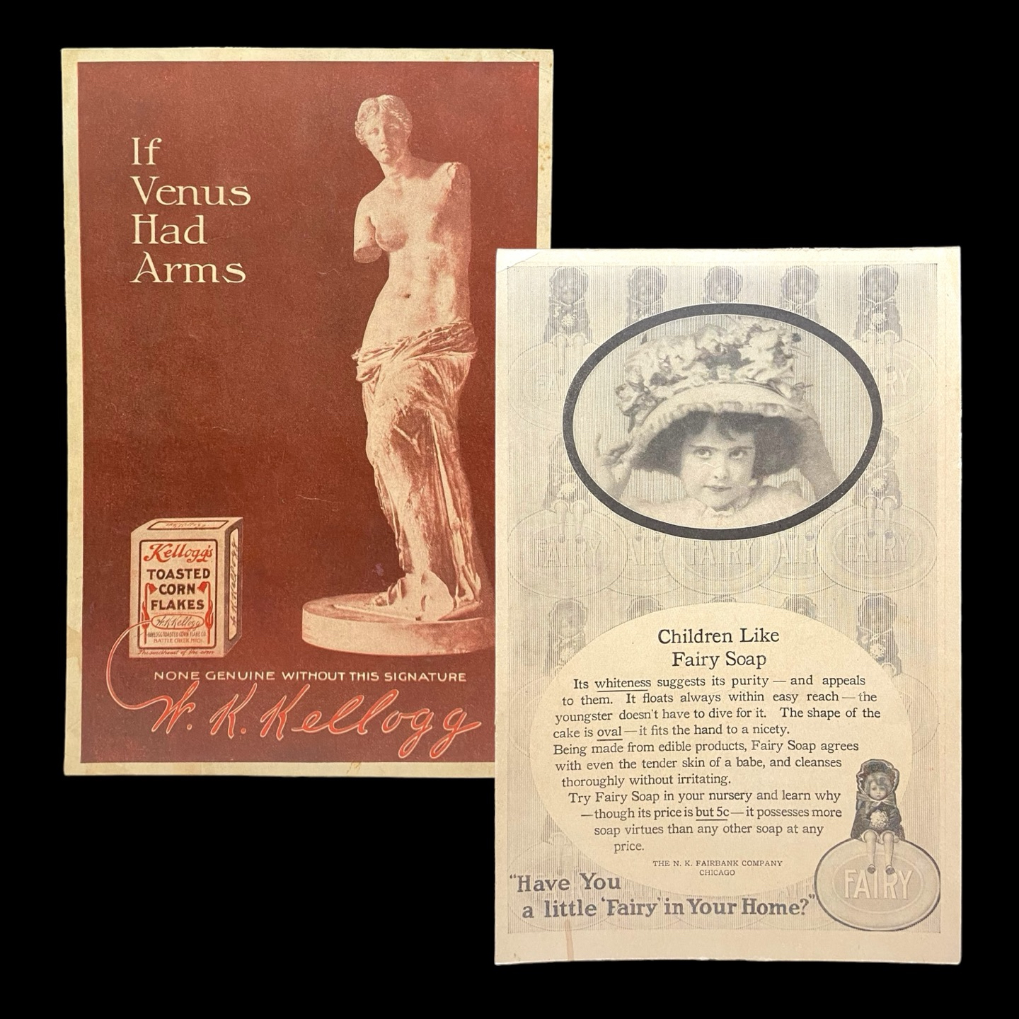 #003: 1911 Kellogg’s Corn Flakes Venus/Fairy Soap Ad