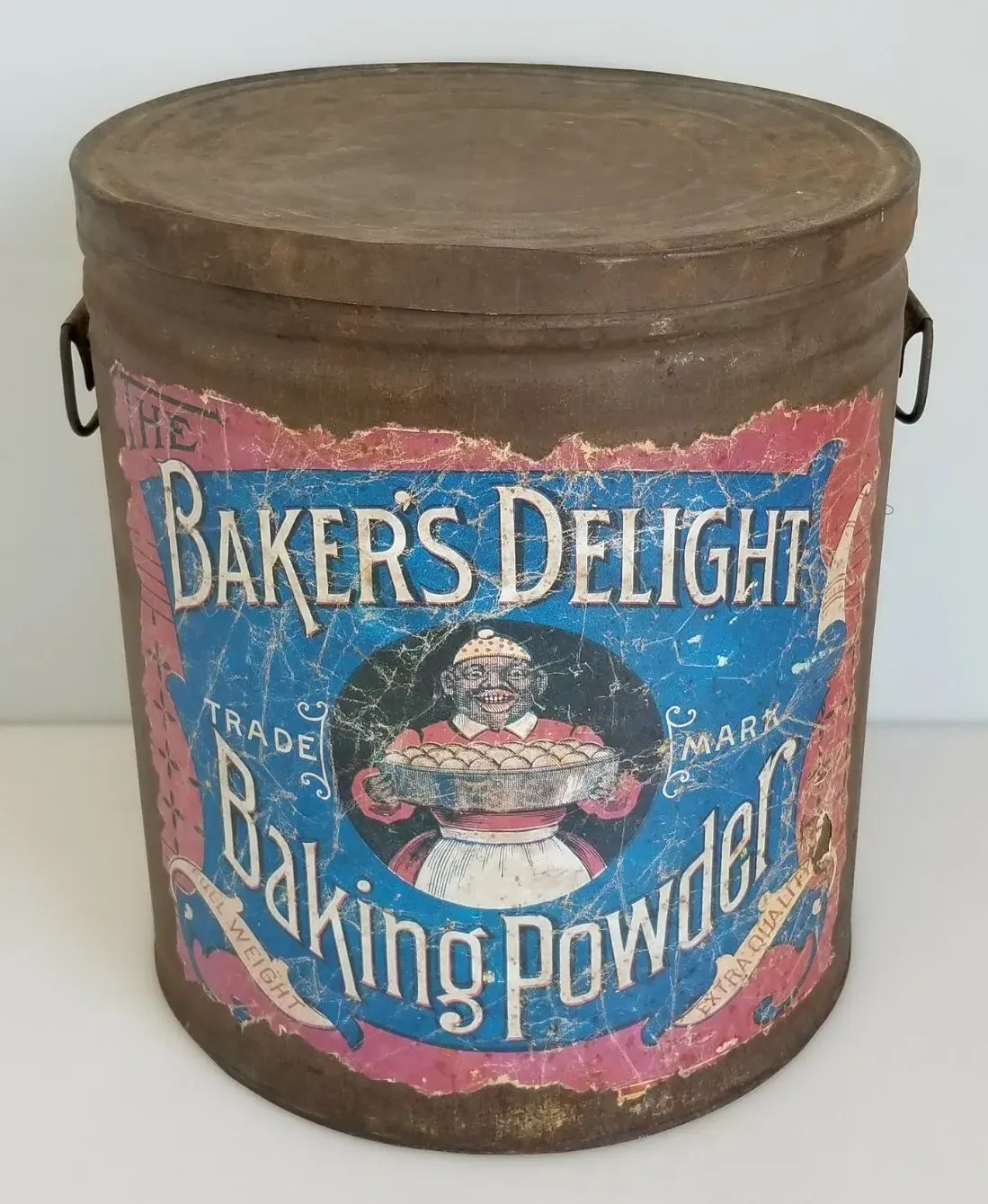 Antique The Baker’s Delight 5 Gallon Baking Powder Tin Can Vtg ...