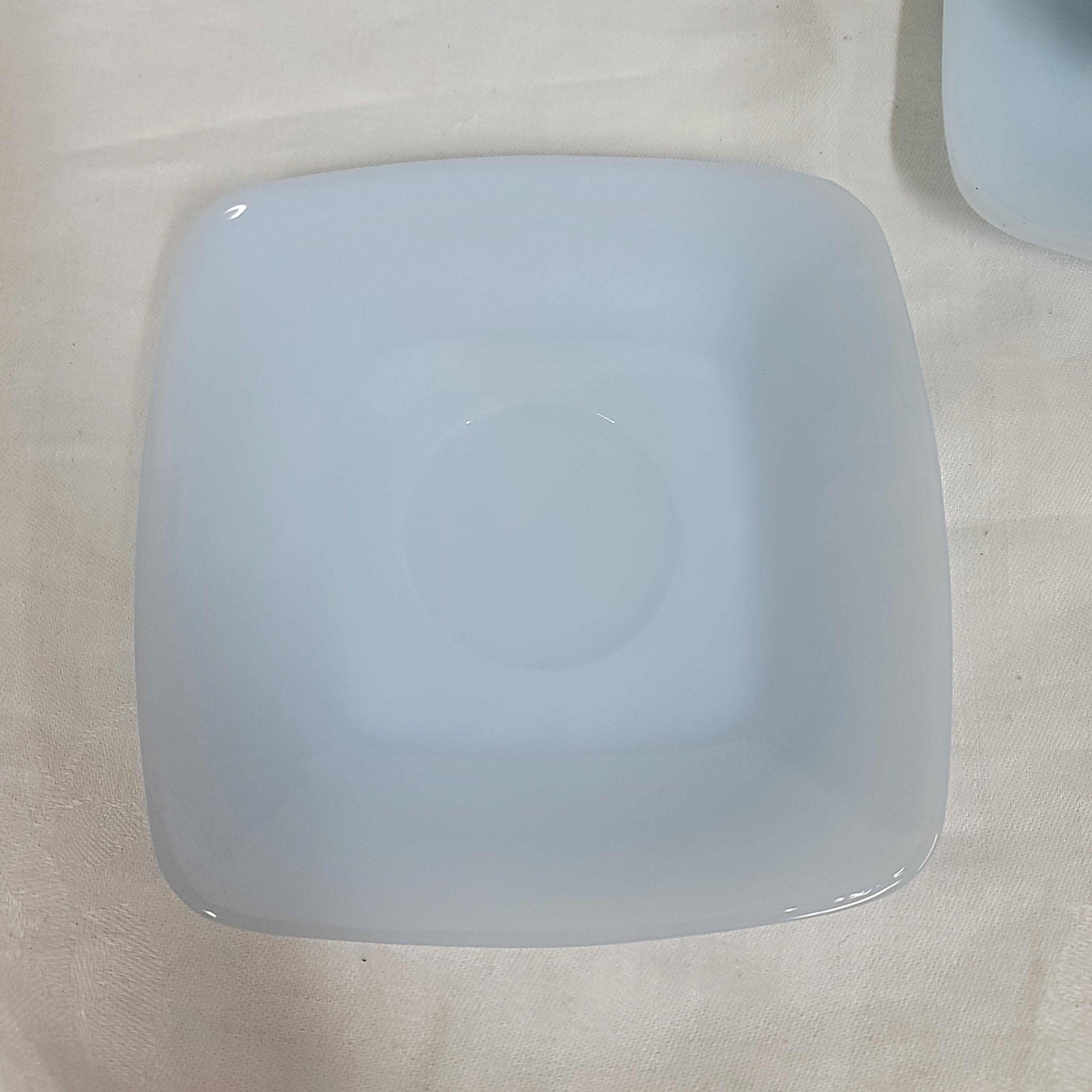 Fire King Azurite Charm Square Teacups And Saucers