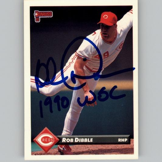 Rob Dibble Signed Cincinnati Reds 1993 Donruss Baseball Card #322