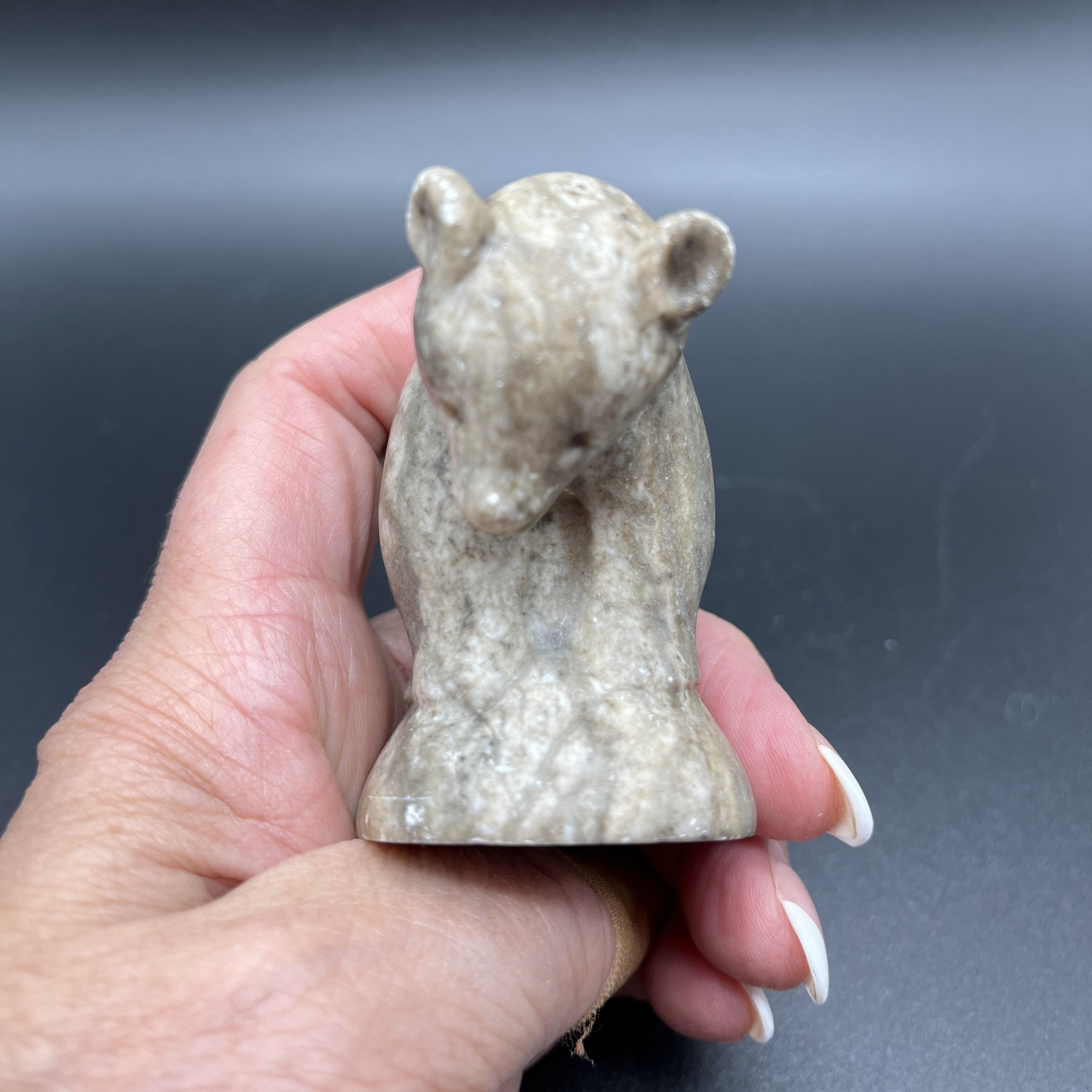 06 Carved Stone Bear