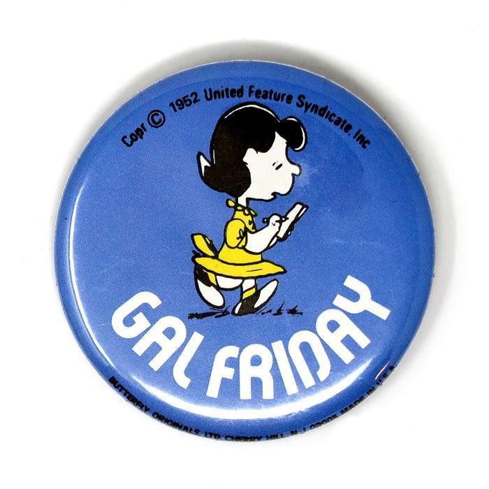 Lucy 'Gal Friday' Vintage Button - Peanuts