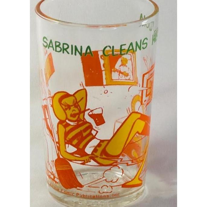1971 Jughead by Archie Comic Jelly Juice Glass Sabrina Cleans Her Room